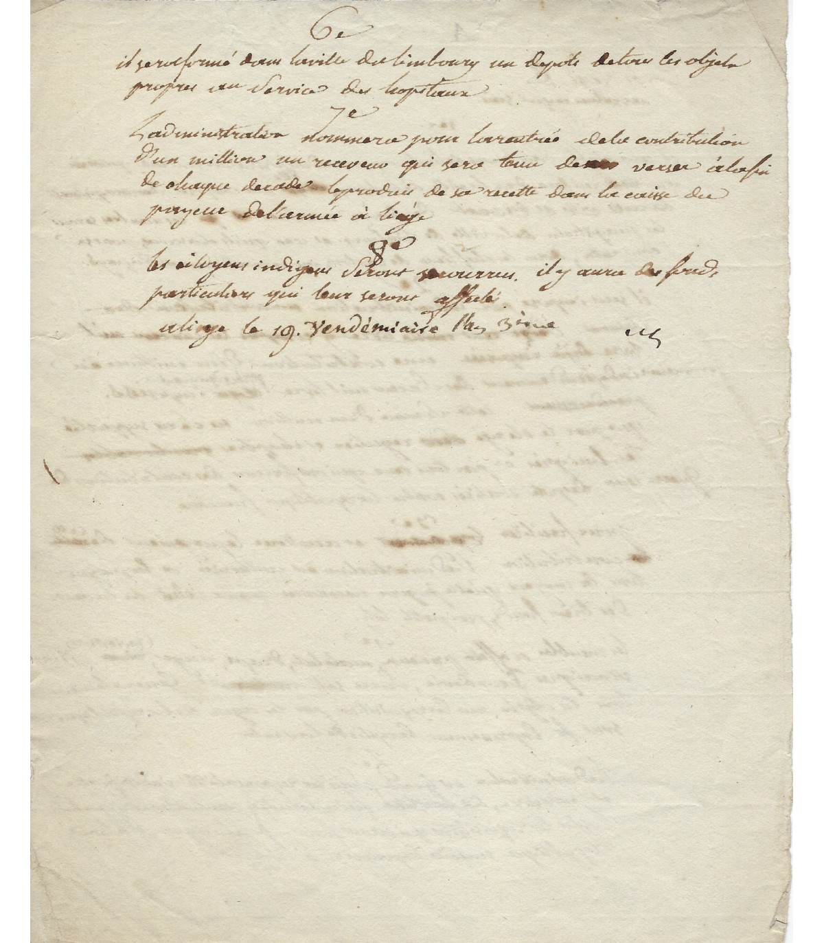 FRECINE Augustin. Homme politique, Conventionnel, représentant du Loir ...