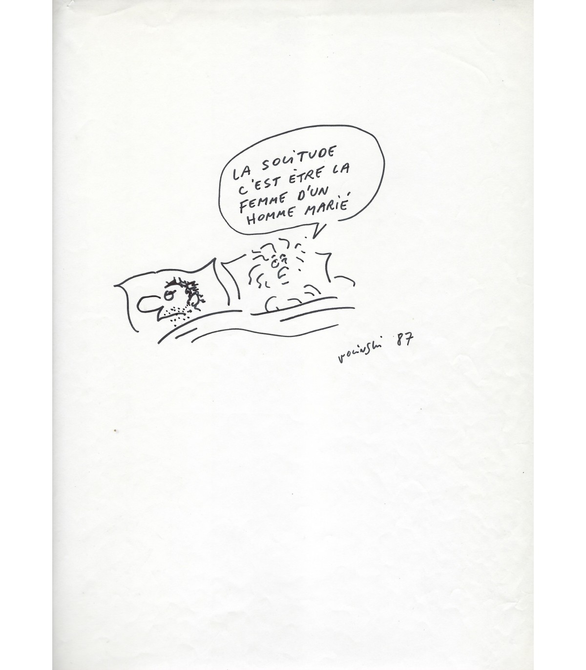 WOLINSKI (Georges), dessinateur de presse, dessin original (G 6107)