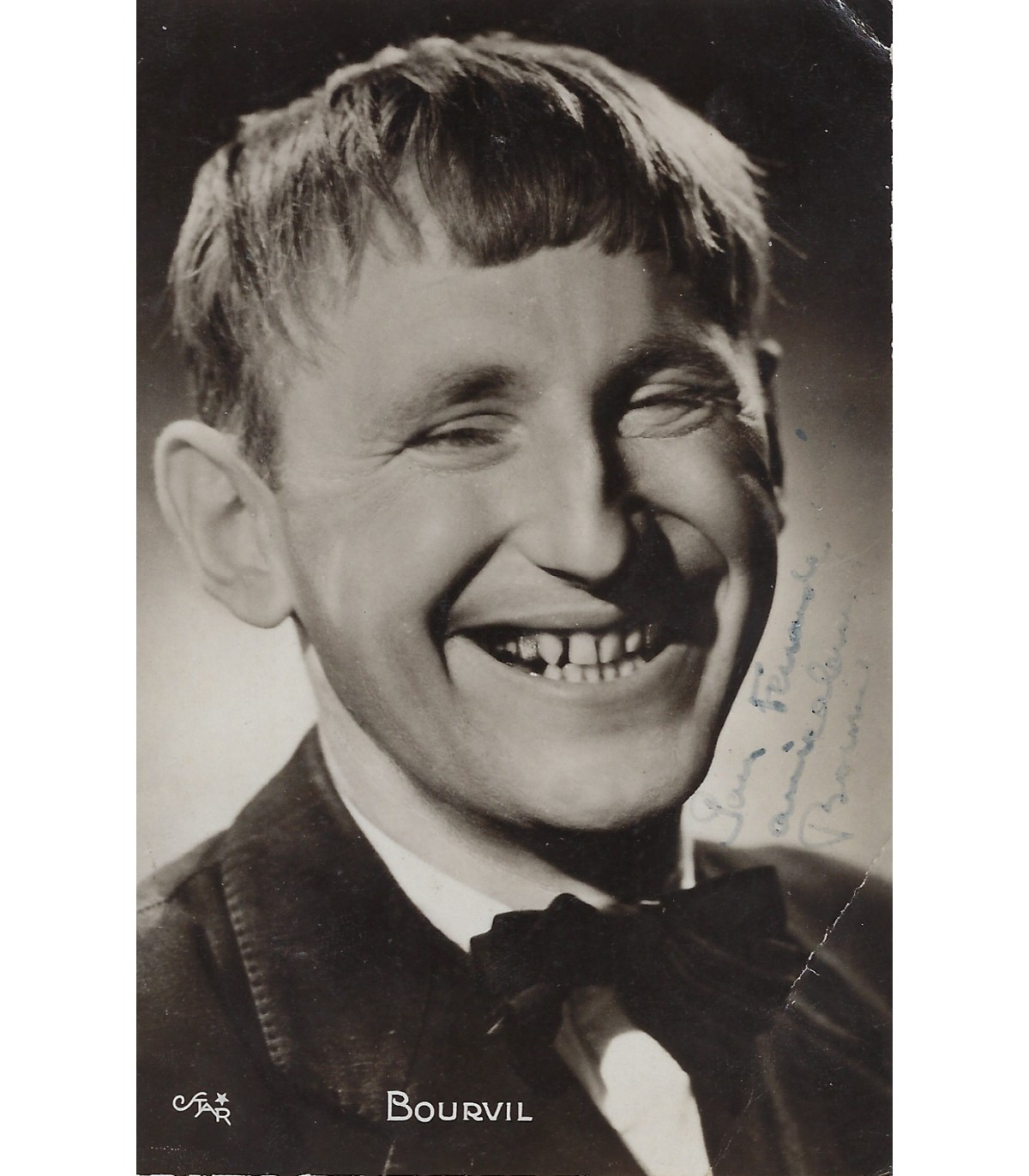 BOURVIL, comédien et chanteur. Photographie Signée (E10772)